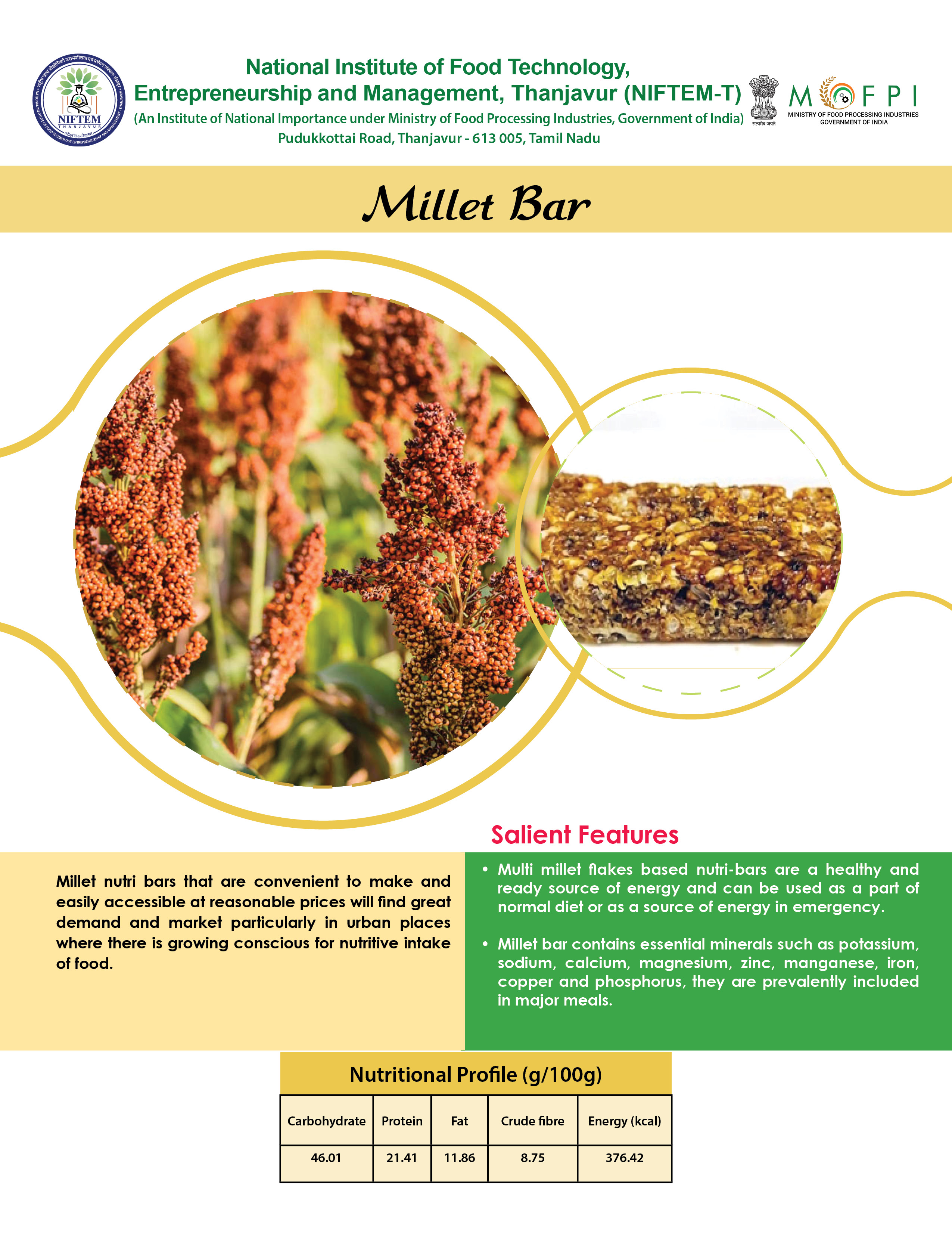 NIFTEM-T Technologies Ready for Transfer and Commercialization - Millet bar