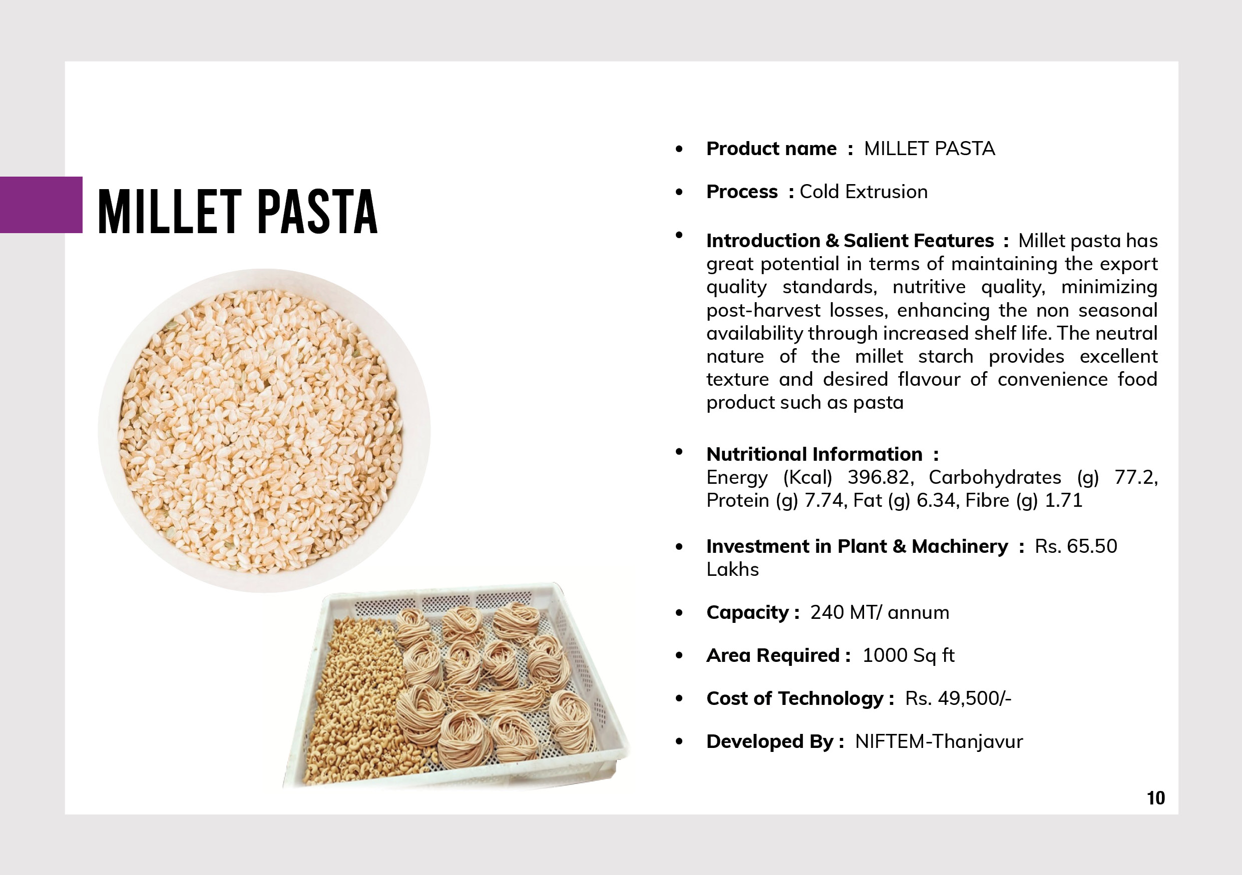 NIFTEM-T Technologies Ready for Transfer and Commercialization - Millet ...