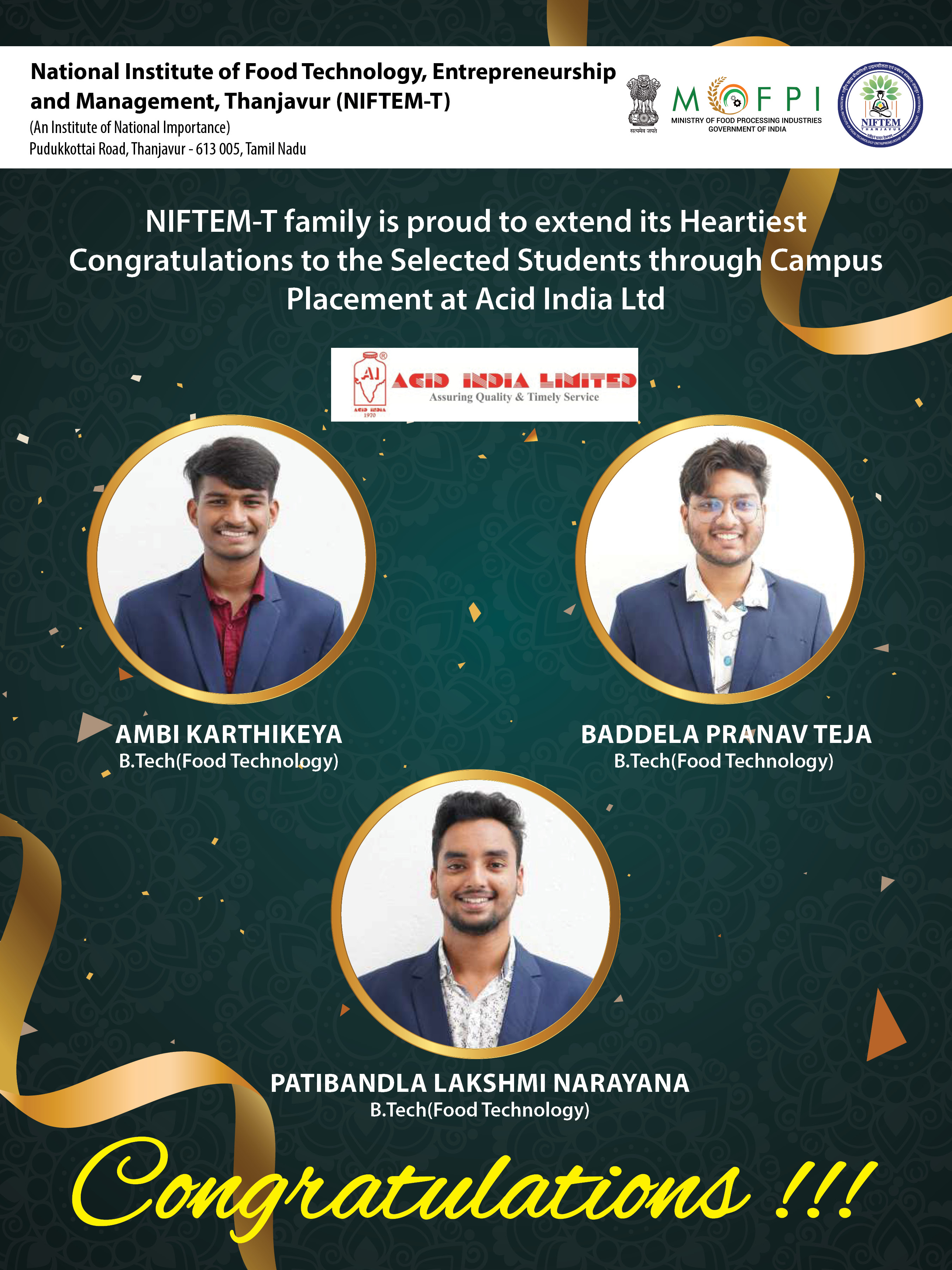 NIFTEM-T Placement Cell