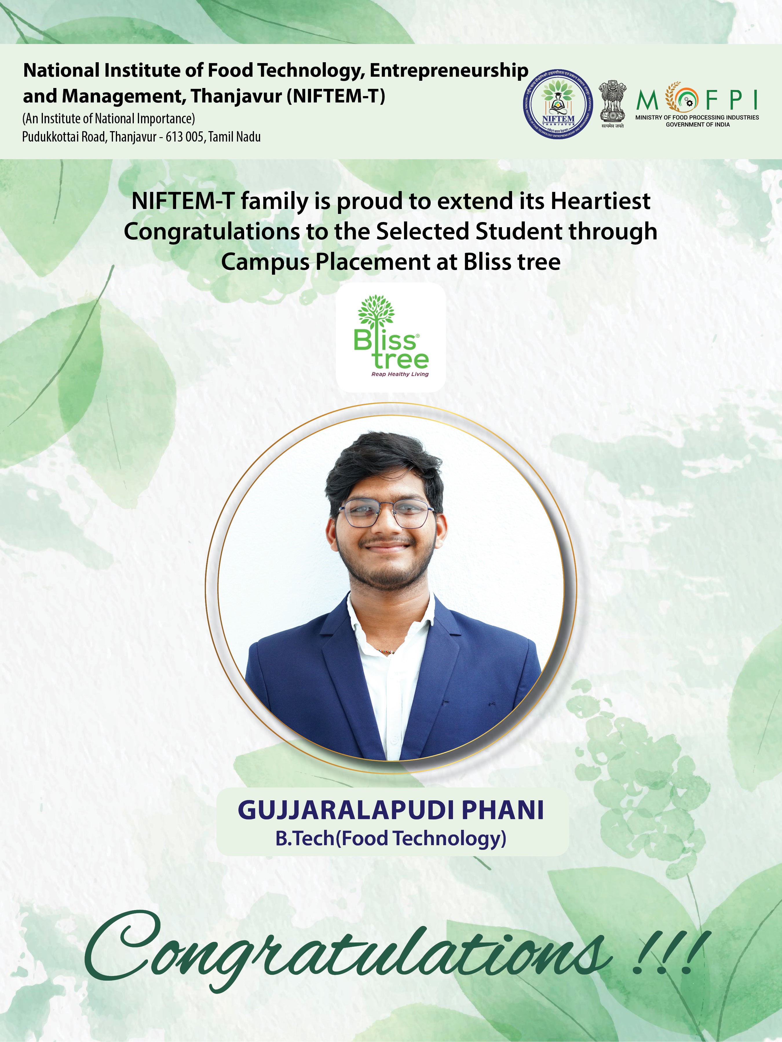 NIFTEM-T Placement Cell